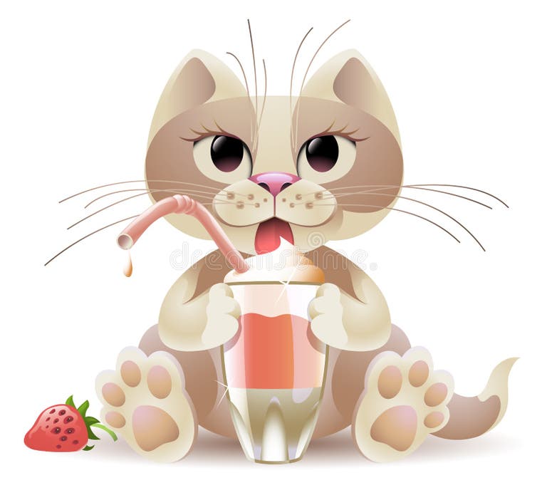 Cat Drinking Cocktail Stock Illustrations – 698 Cat Drinking Cocktail ...