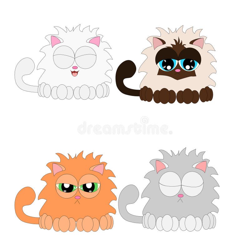 Cat collage stock vector. Illustration of eyes, kitten - 30938365