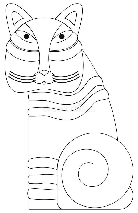 Cat coloring stock vector. Illustration of colouring - 81408825