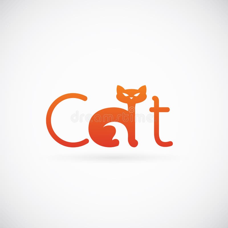 Cat Concept Symbol Icon O Logo Template Illustrazione Vettoriale ...