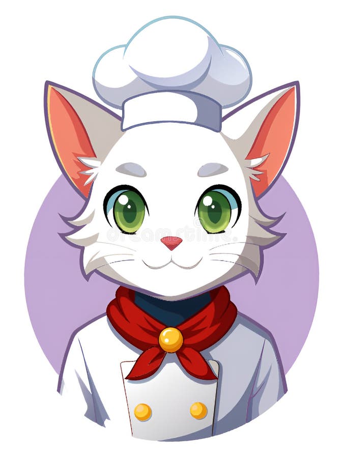 Cat Cook. Vector Illustration Stock Illustration - Illustration of ...