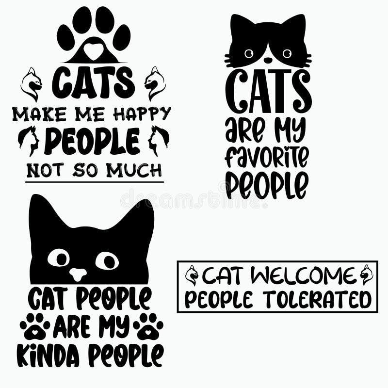 Cat Creative Typography Design this is an Editable Vector Eps File ...