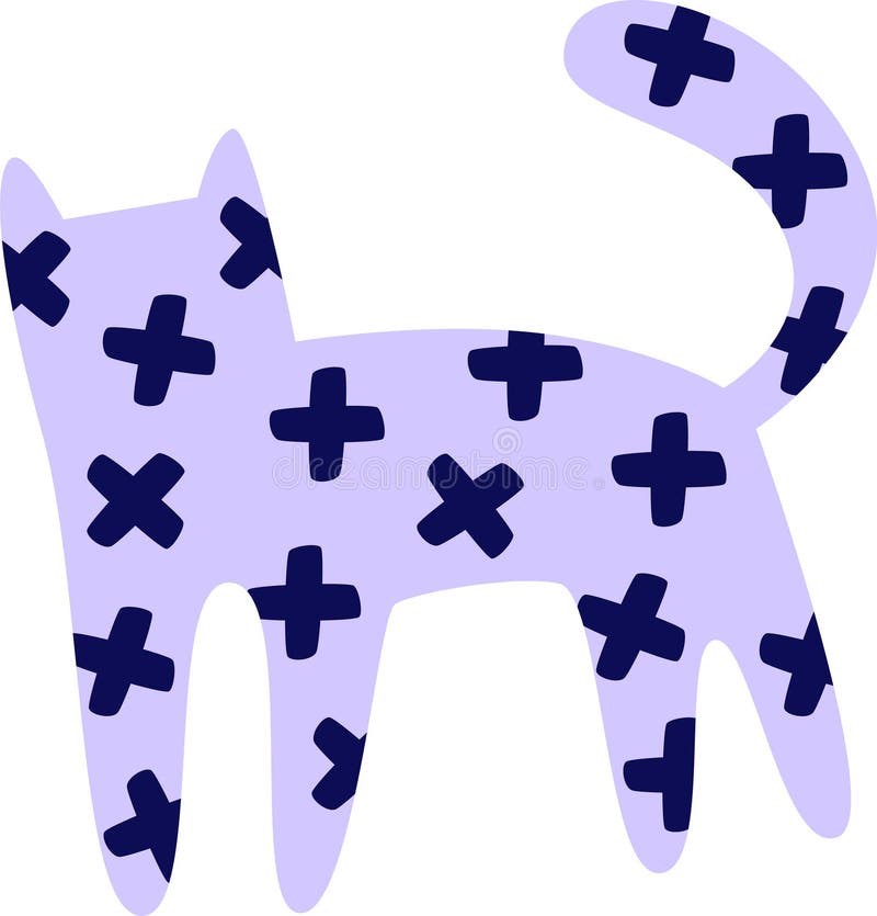 Cat with Cross Pattern stock vector. Illustration of vector - 321589184