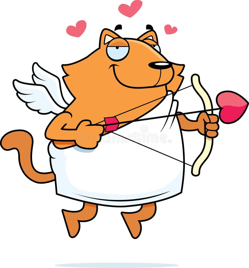 Cat Cupid Valentine Stock Illustrations – 688 Cat Cupid Valentine Stock ...