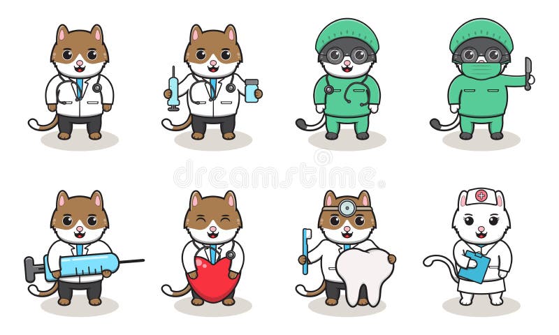 Funny Cat Doctor Stock Illustrations – 585 Funny Cat Doctor Stock ...
