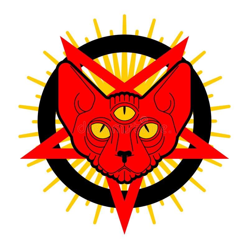 Cat Pentagram Stock Illustrations – 126 Cat Pentagram Stock ...