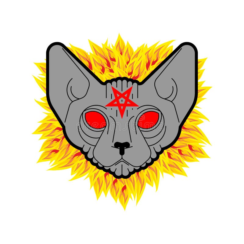 Cat Pentagram Stock Illustrations – 126 Cat Pentagram Stock ...