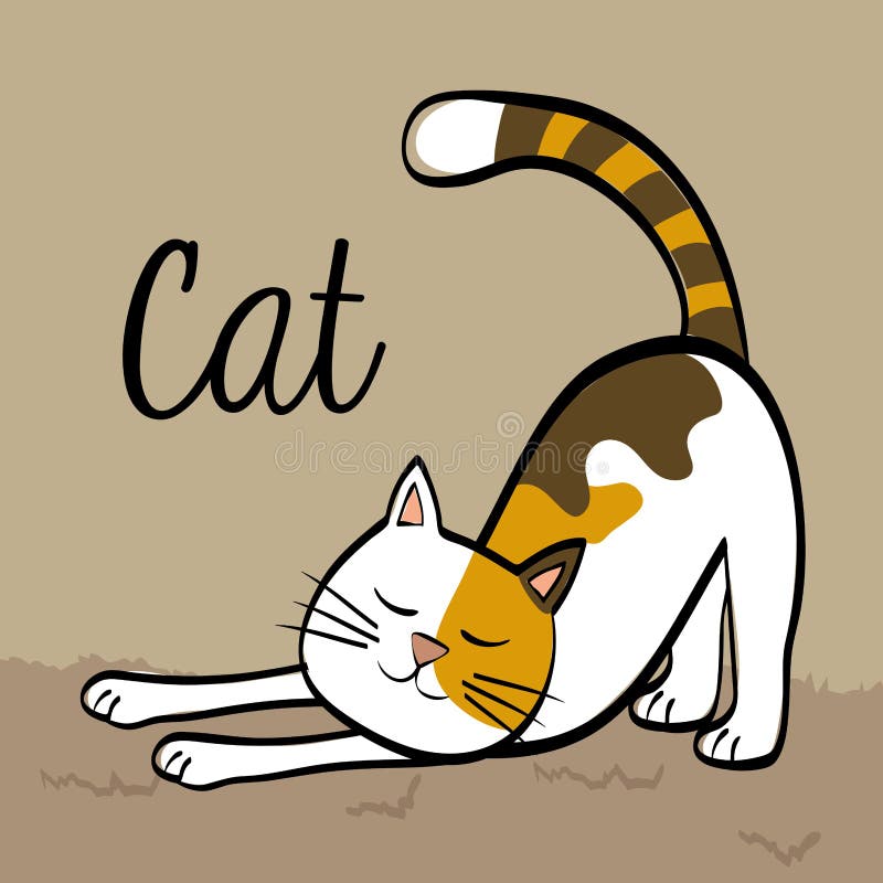 Cat Design. Animal Concept. Flat Illustration , Vector Stock Vector ...