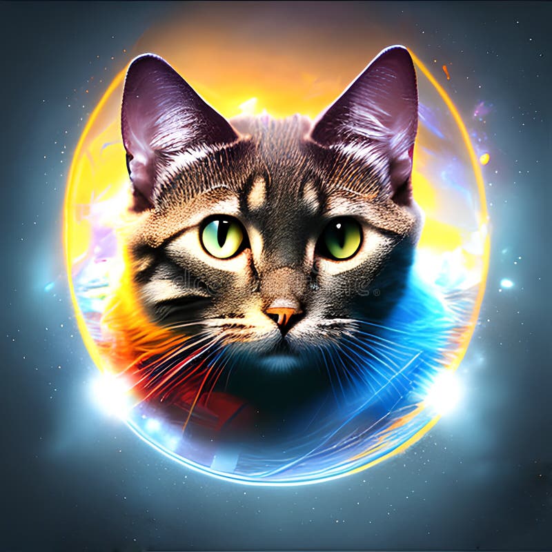 Cat, Generative AI Illustration Stock Illustration - Illustration of ...