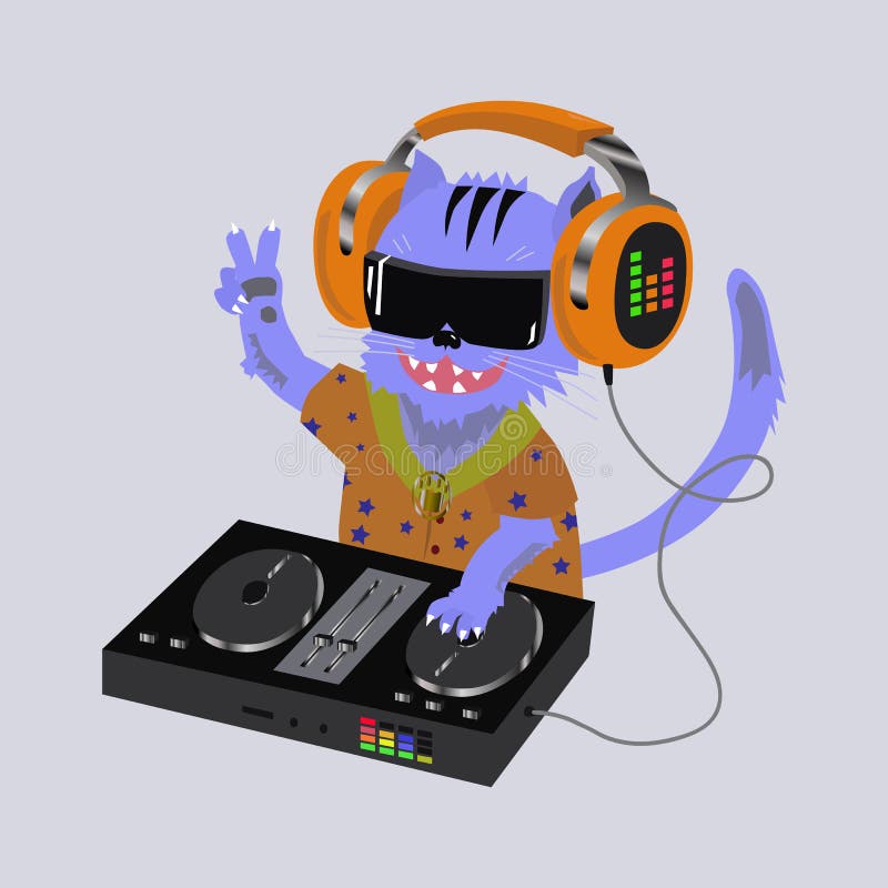Dj Cat Stock Illustrations – 1,491 Dj Cat Stock Illustrations, Vectors ...