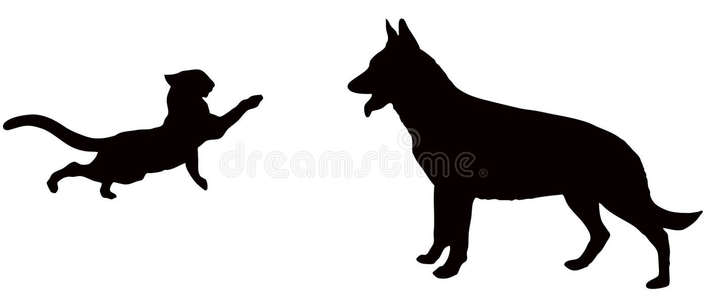 Attack Dog Silhouette Stock Illustrations – 1,248 Attack Dog Silhouette ...