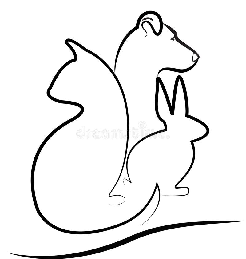 Rabbit Line Drawing Stock Illustrations – 26,854 Rabbit Line Drawing ...