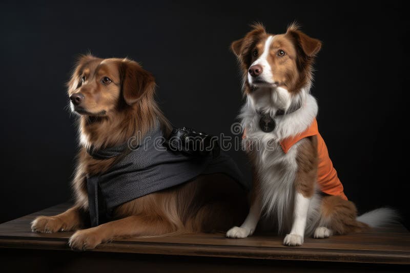 A Cat and Dog Duo Solving Crime in a Modern Setting Stock Image - Image ...
