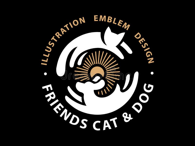 Friends Day Emblem Logo, Flat Style Stock Vector - Illustration of ...