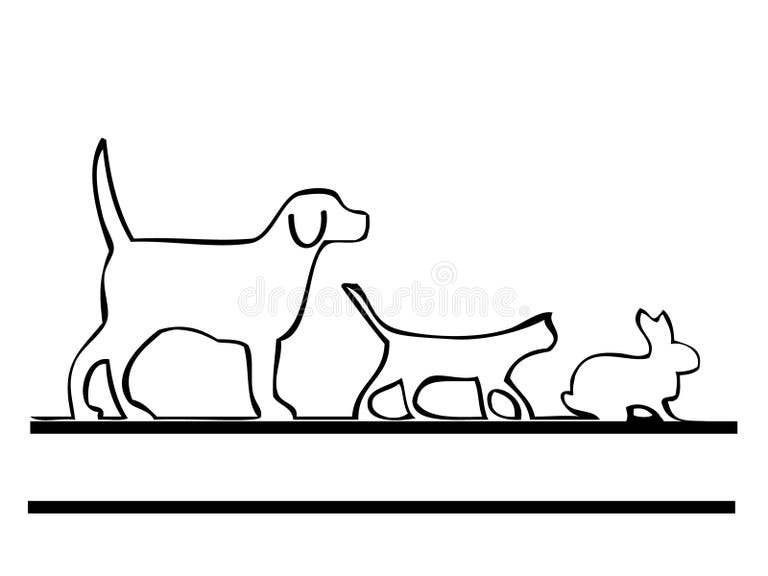 Cat Dog Pet Rabbit Silhouette Stock Illustrations – 2,194 Cat Dog Pet ...