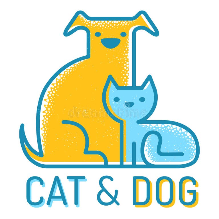 Vintage Cat Dog Logo Stock Illustrations – 1,851 Vintage Cat Dog Logo ...