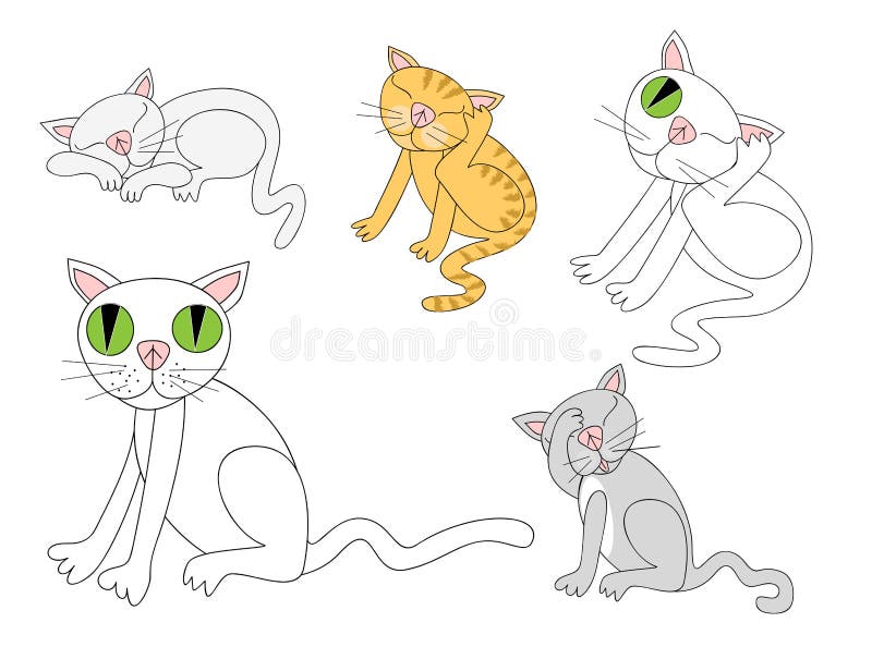 Cat doing cat-like things stock vector. Illustration of furry - 23434955