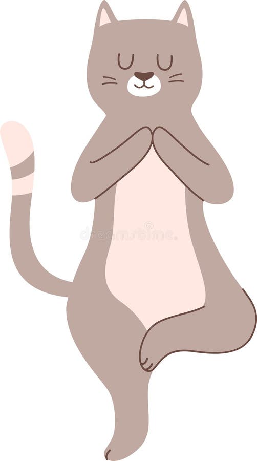 Cat Doing Meditation stock vector. Illustration of meditation - 301031741