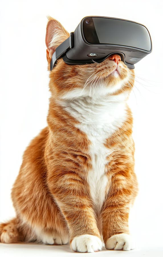 A Cat Dons a Space Helmet, VR Headset, and Virtual and Augmented ...