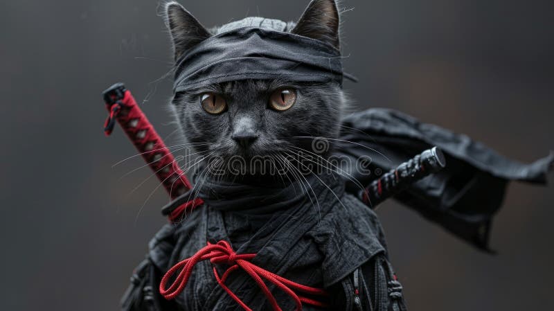 Black Cat Ninja Dressed Stock Photos - Free & Royalty-Free Stock Photos ...