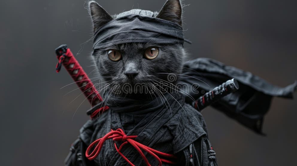 Black Cat Ninja Dressed Stock Photos - Free & Royalty-Free Stock Photos ...
