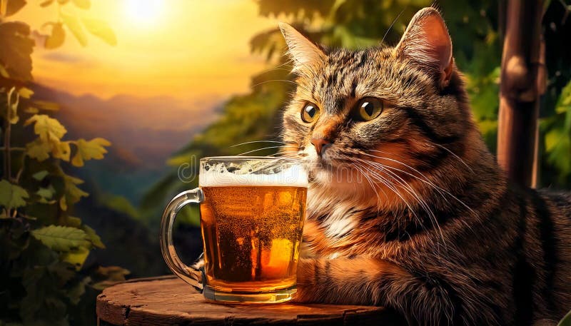 Catdrinkingbeer Stock Illustrations – 2 Catdrinkingbeer Stock ...