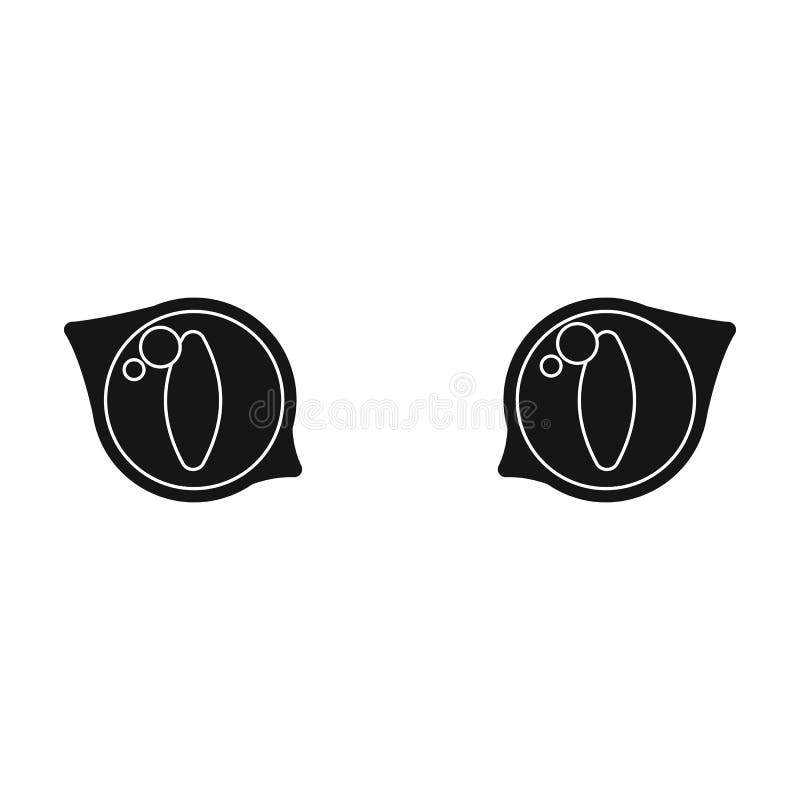 Cat Eyes Icon in Cartoon Style Isolated on White Background. Cat Symbol ...
