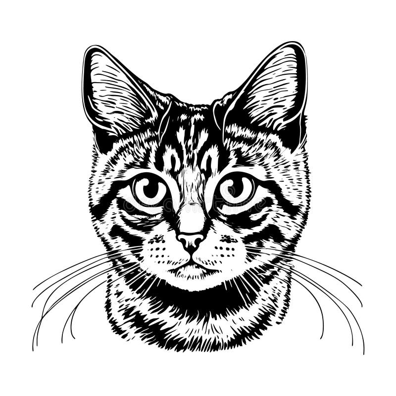 Symmetrical Cat Portrait Stock Illustrations – 66 Symmetrical Cat ...