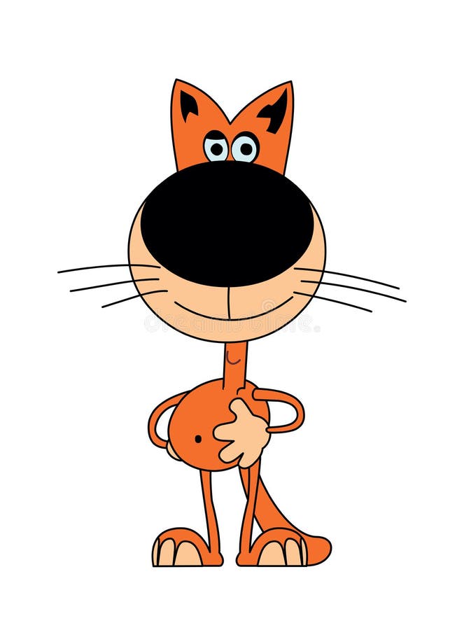 Cat Filimon stock vector. Illustration of vector, caricature - 42176002