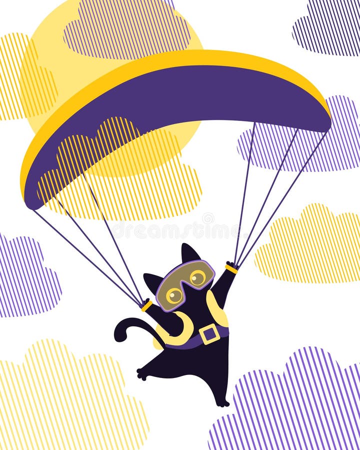 Cat Paraglider Stock Illustrations – 3 Cat Paraglider Stock ...