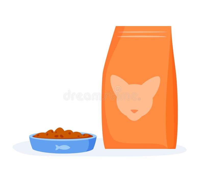 Dog Bowl with kibble Icon stock vector. Illustration of silhouette ...