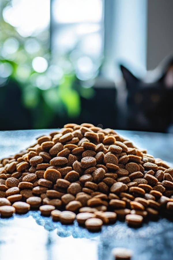 Cat Food on Table stock photo. Image of companion, home - 385233058