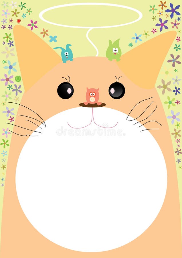 Cat friendly stock vector. Illustration of child, domestic - 18286889