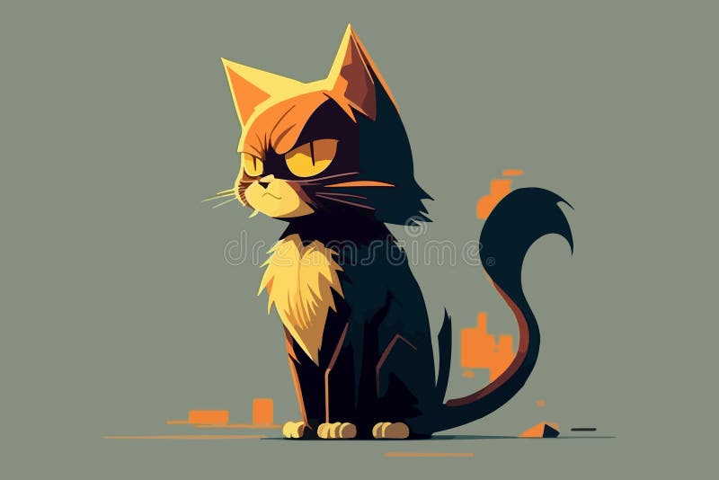 Cat Full Body Character Cartoon Vector Illustration Stock Vector ...
