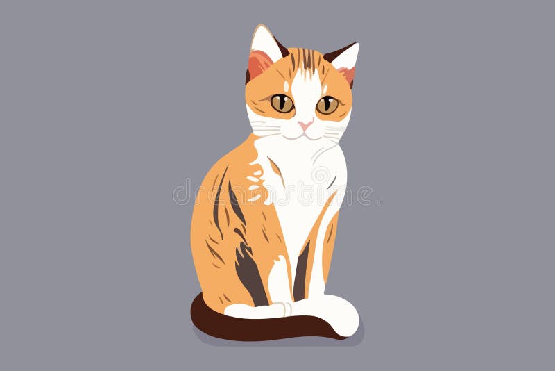 Cat Full Body Character Cartoon Vector Illustration Stock Vector ...