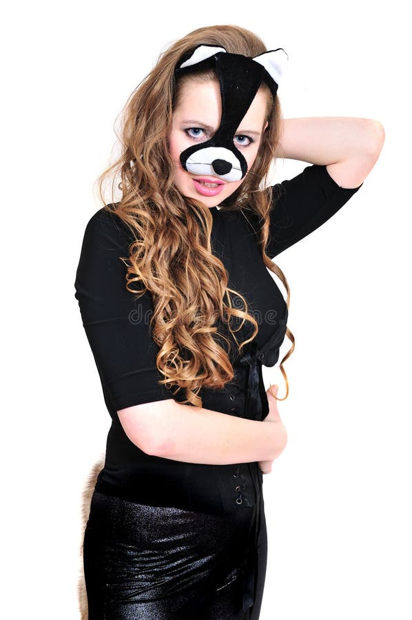 Cat girl stock image. Image of body, fashion, halloween - 16244561