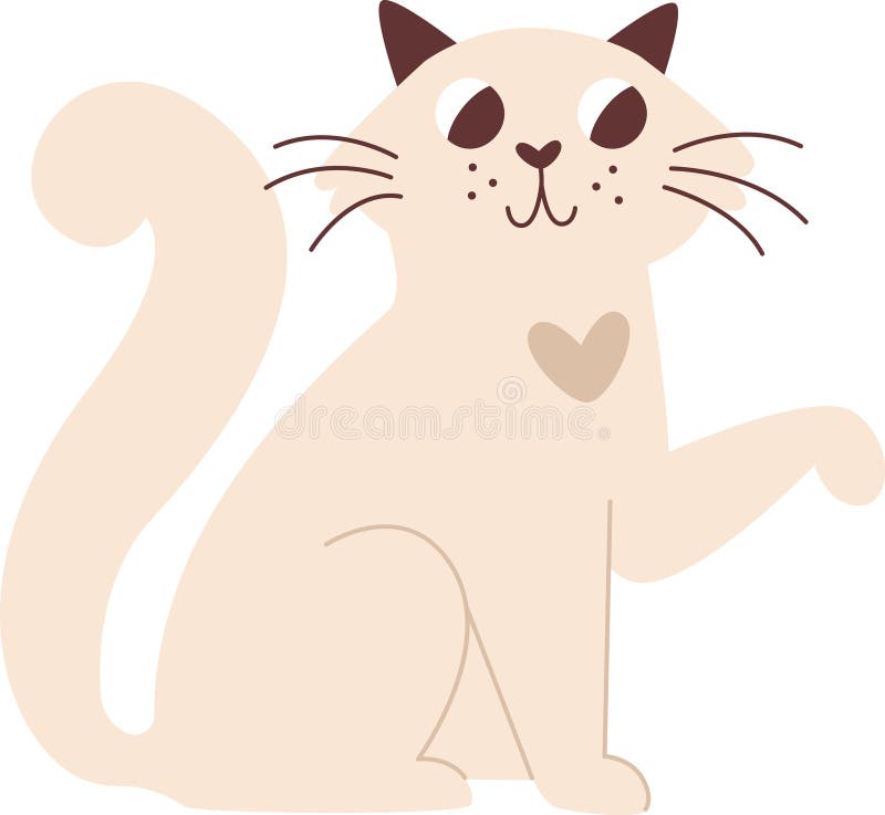 Cat Giving Paw Cartoon stock vector. Illustration of friendship - 330638127