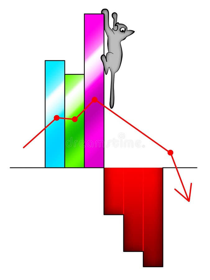 Rise and fall graph stock vector. Illustration of sterling - 10023735
