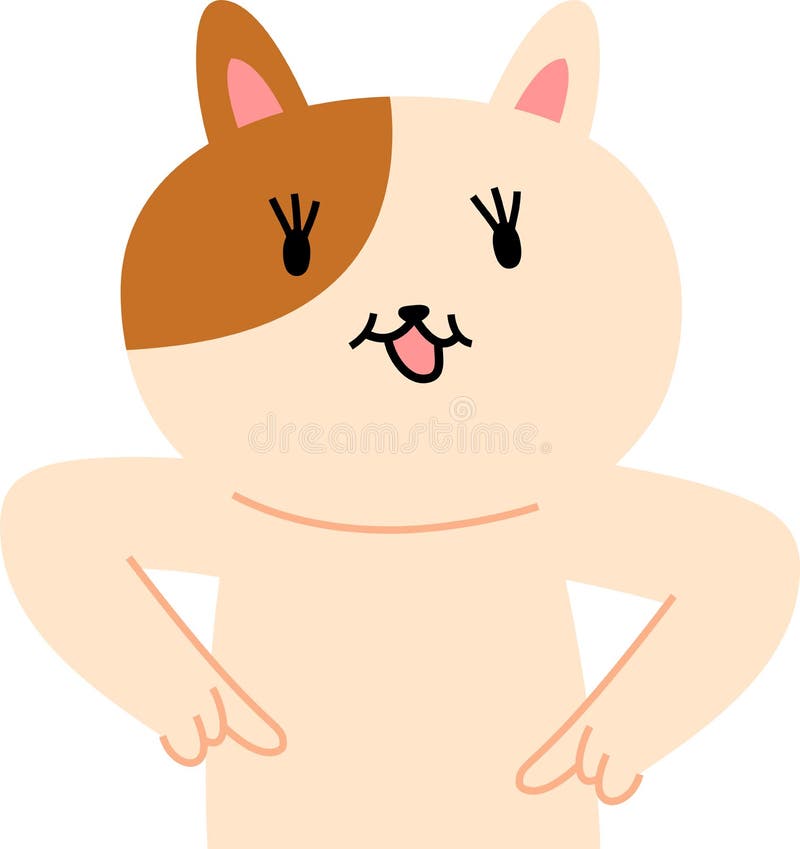 Cat that Guides You by Pointing Your Finger Stock Vector - Illustration ...