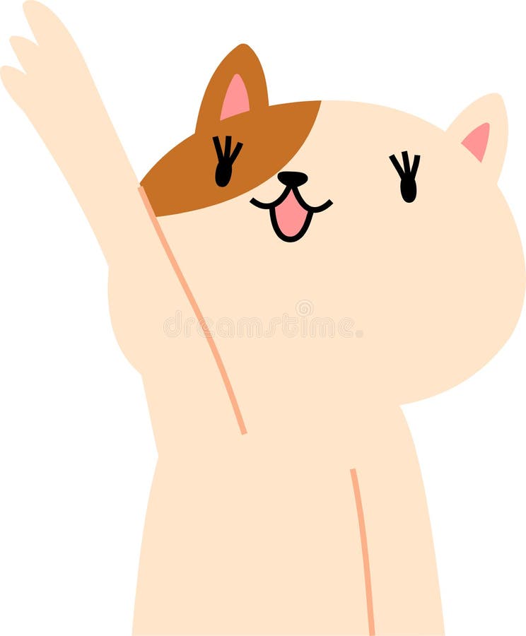 Cat that Guides You by Pointing Your Finger Stock Vector - Illustration ...