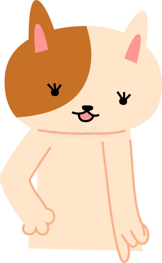 Cat that Guides You by Pointing Your Finger Stock Vector - Illustration ...
