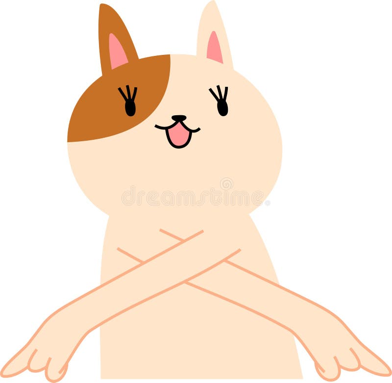 Cat that Guides You by Pointing Your Finger Stock Vector - Illustration ...