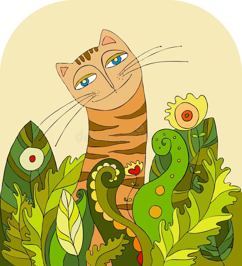 Cat Grass Stock Illustrations – 50,678 Cat Grass Stock Illustrations ...