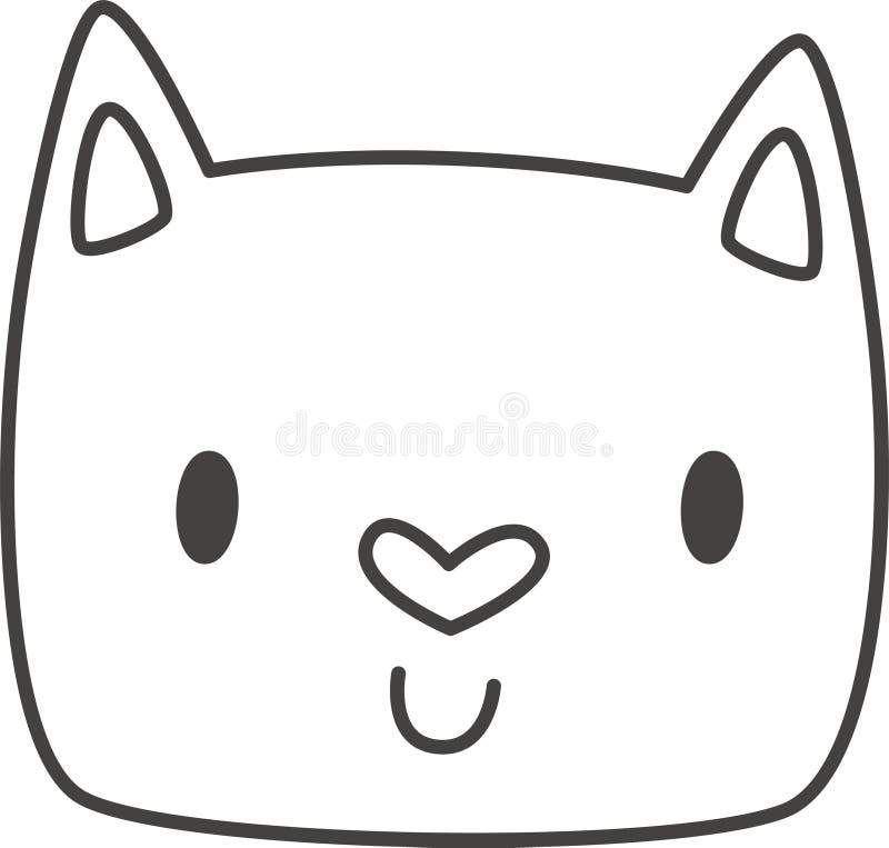 Cat Head Outline Stock Illustrations – 19,387 Cat Head Outline Stock ...