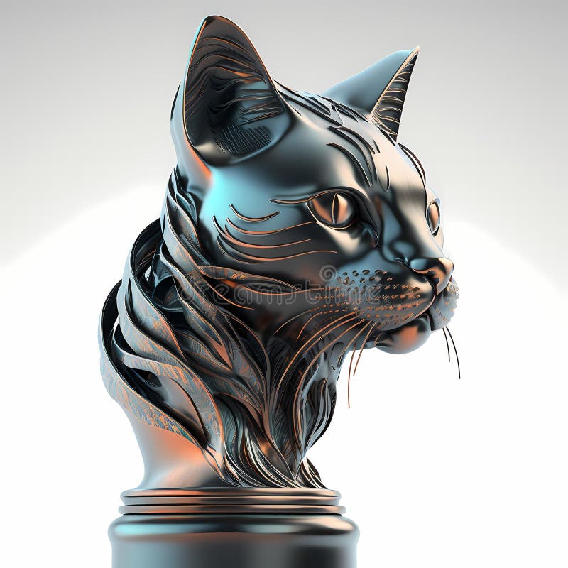 Cat Trophy for Winner. Generative AI Stock Image - Image of goblet ...