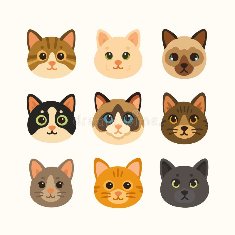 Illustration Kitty Face Stock Illustrations – 36,081 Illustration Kitty ...