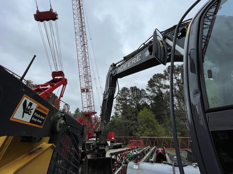 CAT Heavy Construction Machinery Close Up Editorial Stock Photo - Image ...