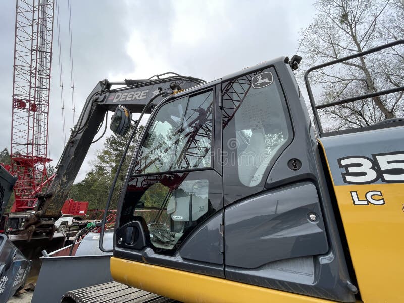 CAT Heavy Construction Machinery Looking at Cab Exterior Editorial ... CAT Heavy Construction Machinery Looking at Cab Exterior Editorial ...