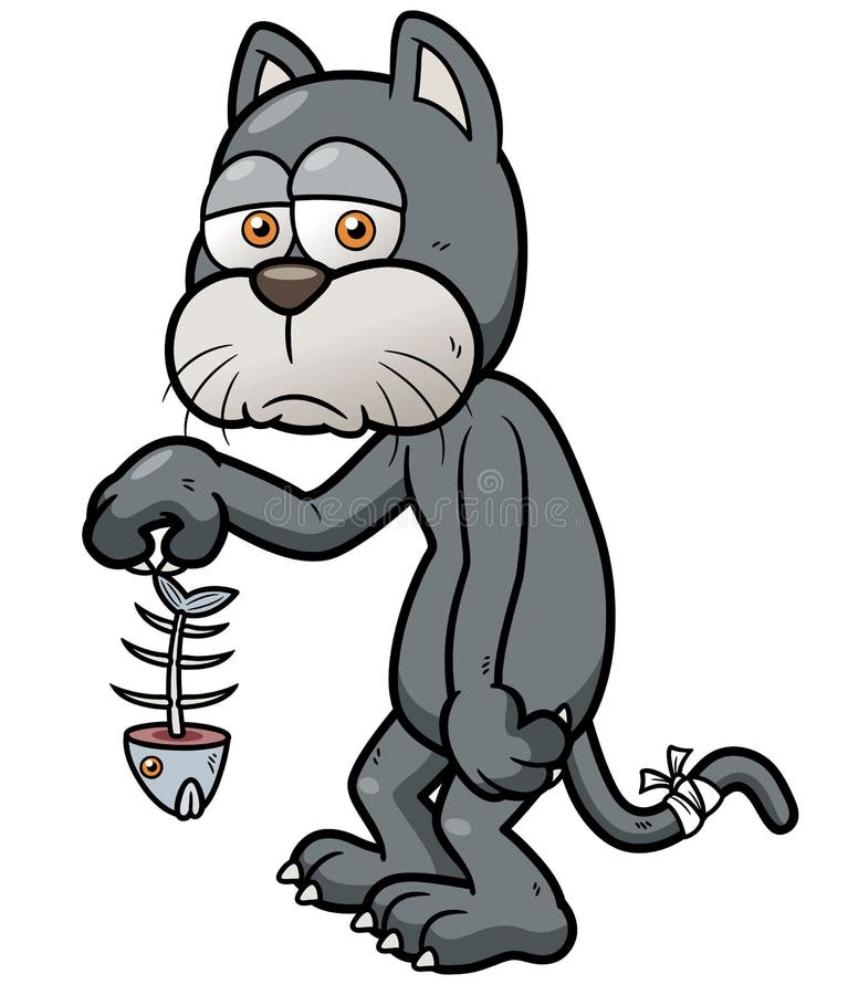 Cat Holding Fishbone Stock Illustrations – 9 Cat Holding Fishbone Stock ...