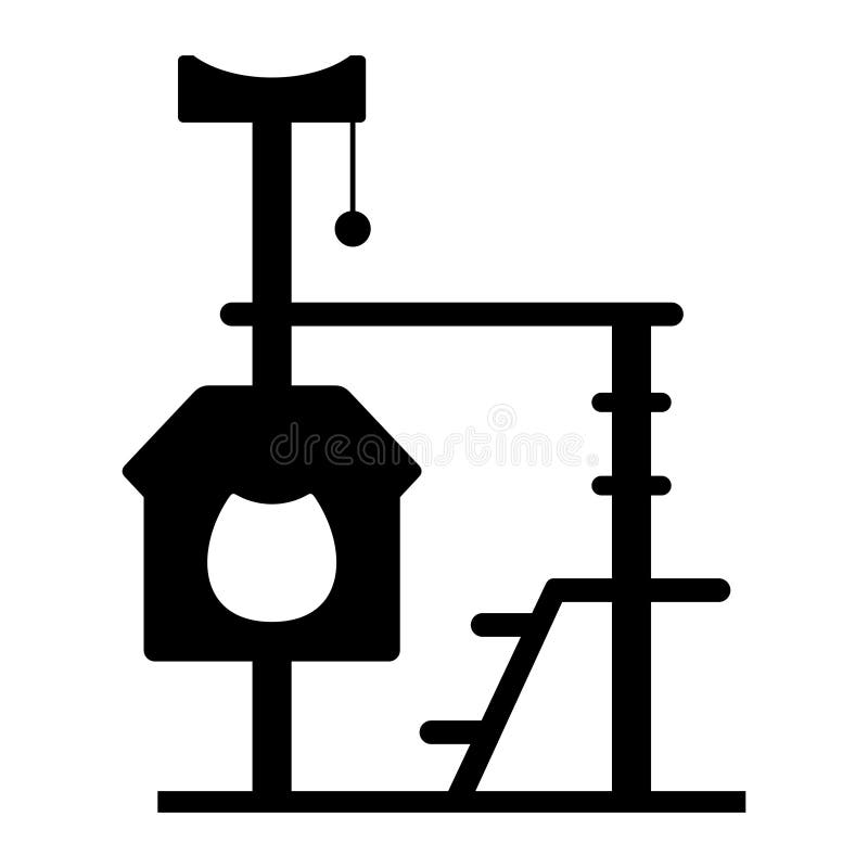 Cat house stock vector. Illustration of furniture, isolated - 83902614